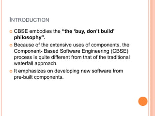 Presentation on component based software engineering(cbse) | PPTX