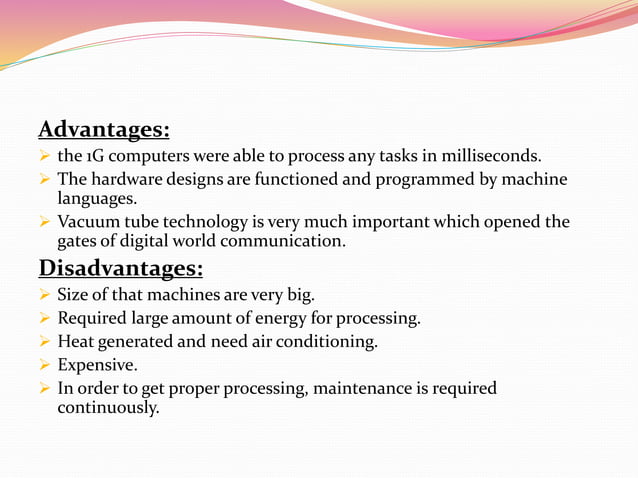 Presentation on computer generation | PPTX