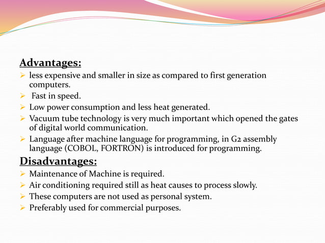 Presentation on computer generation | PPTX