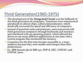Presentation on computer generation | PPTX