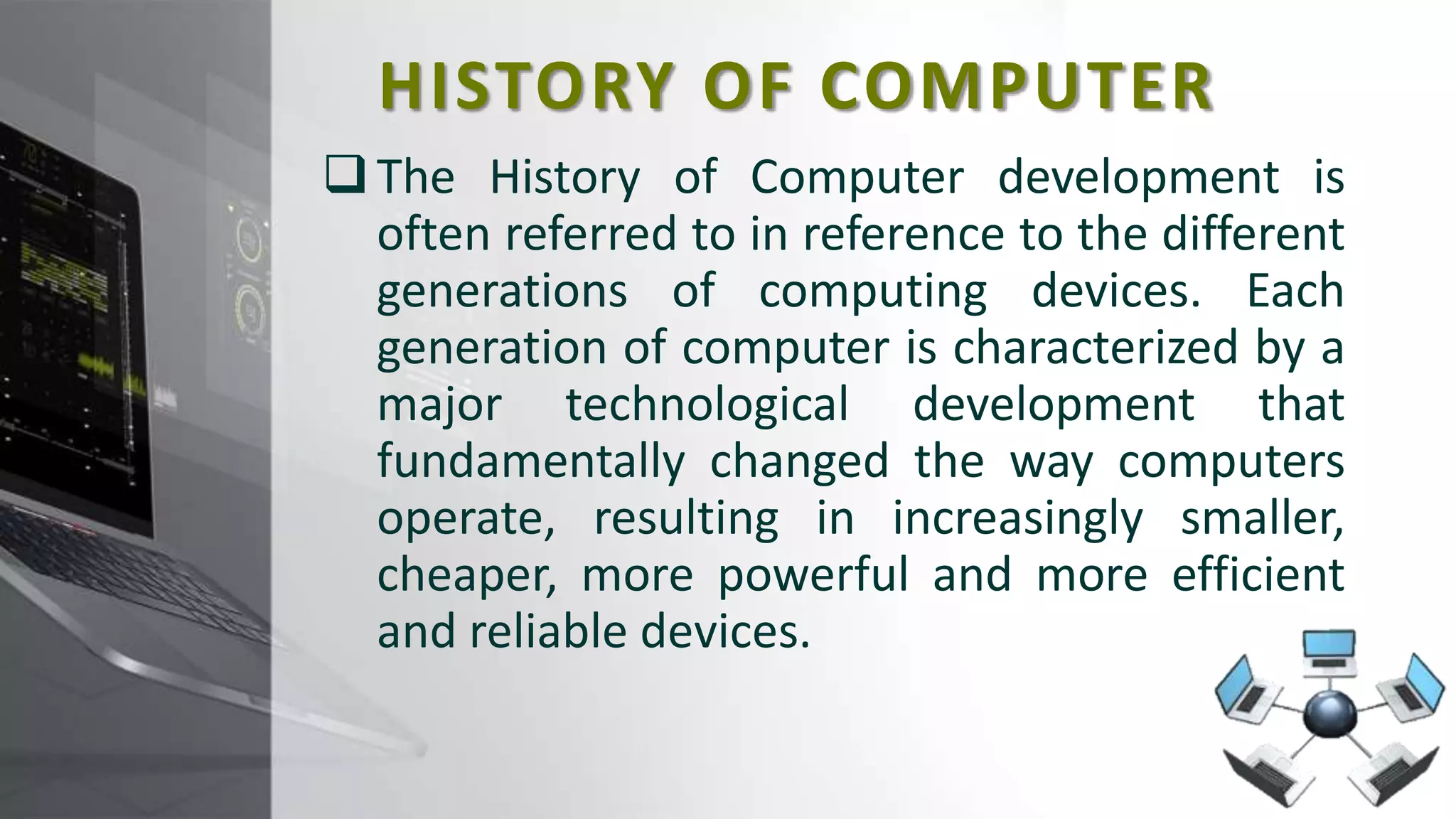 Presentation on computer history & generations (by muhammad shoaib ...