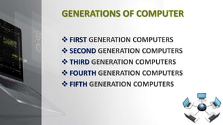 Presentation on computer history & generations (by muhammad shoaib) | PPTX | Computing ...
