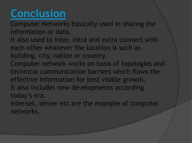 Presentation on computer networking | PPTX