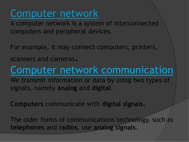 Presentation on computer networking