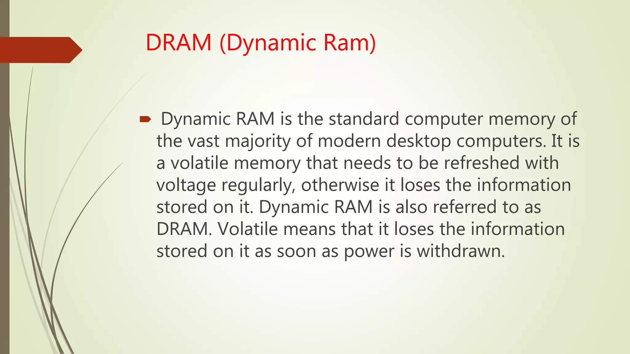Presentation on computer ram | PPTX