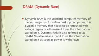 Presentation on computer ram | PPTX