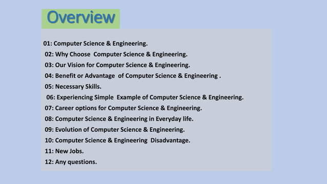 Presentation On Computer Science And Engineering Cse Pptx Technology Industry Industries