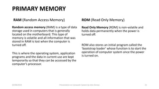 Presentation on computer system | PPTX