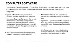 Presentation on computer system | PPTX