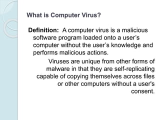 Presentation on computer virus | PPT
