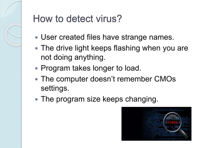 Presentation on computer virus | PPT