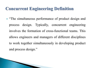 Presentation on concurrent engineering | PPTX