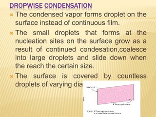 Presentation on Filmwise and Dropwise Condensation | PPTX