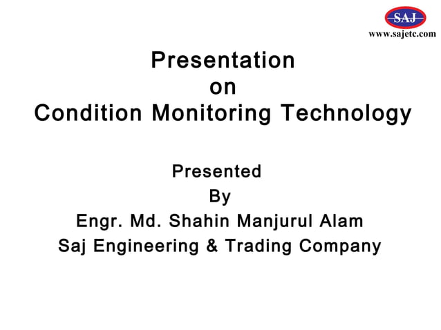 Presentation On Condition Monitoring Technology Ppt Physics Science