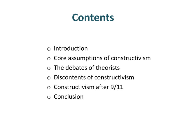 Presentation on constructivism | PPTX | Education