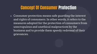 presentation on consumer act 1986.pptx | Consumer Issues | Business