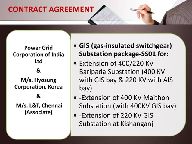 Presentation on contract agreement of gis | PPT