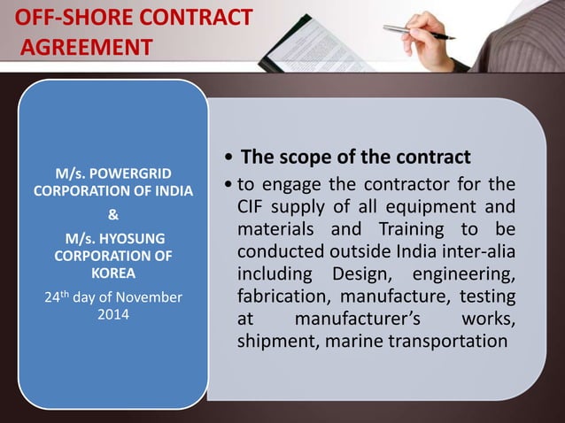 Presentation on contract agreement of gis | PPT