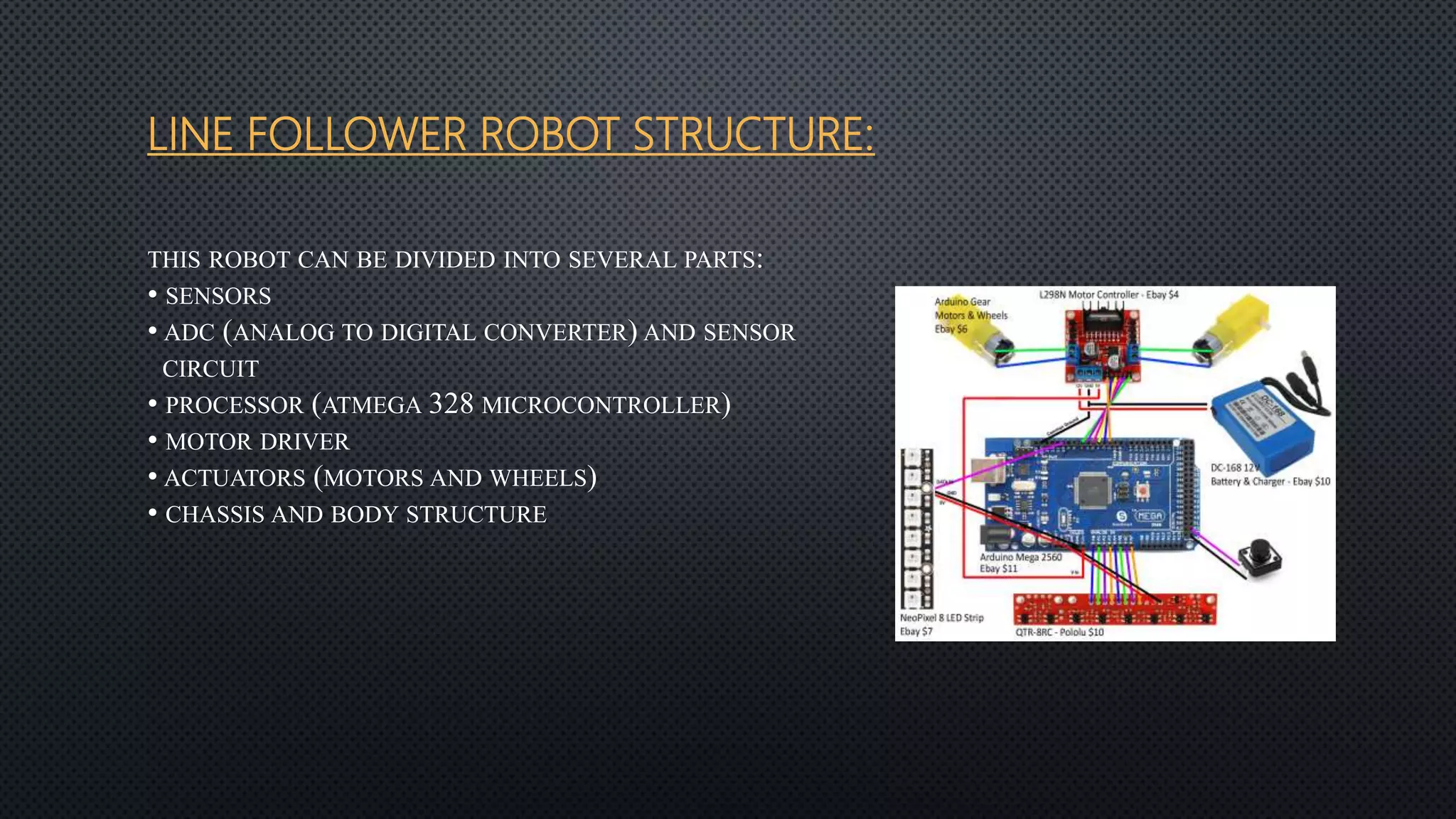 Presentation on control systems for line follower robot | PPTX