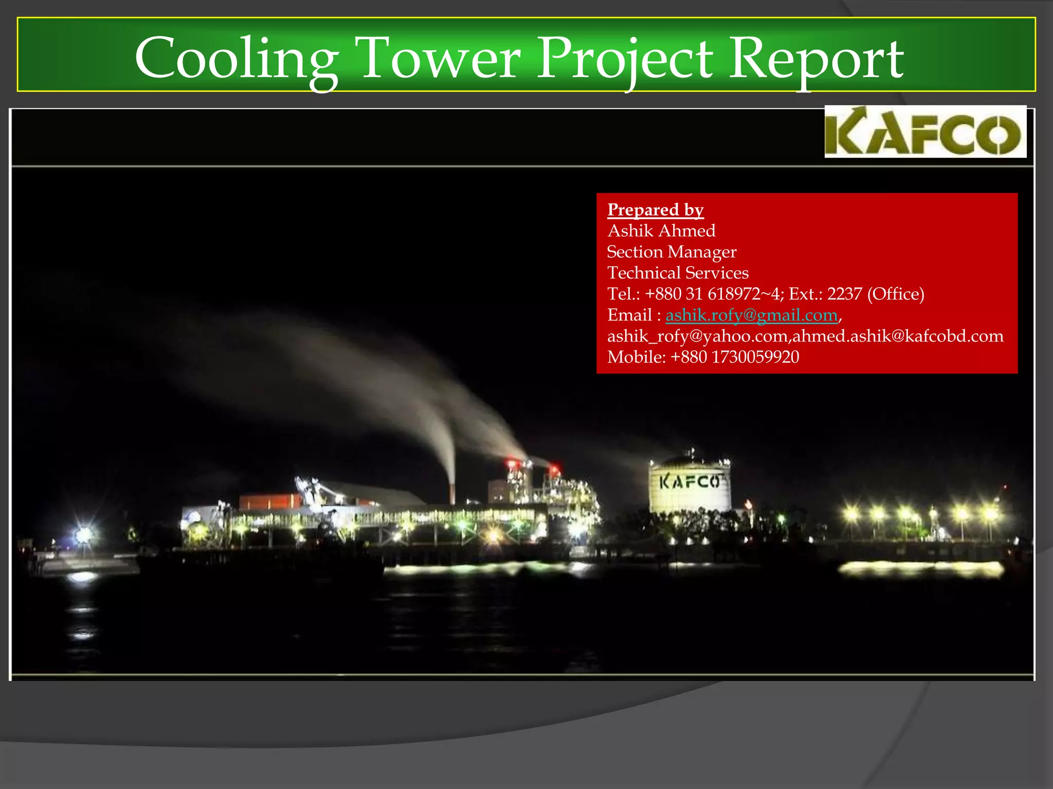 Presentation on cooling tower | PPT