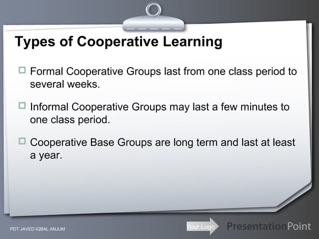 Presentation on cooperative learning | PPT | Educational Assessment ...