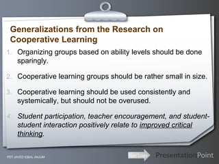 Presentation on cooperative learning | PPT