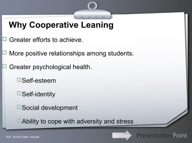 Presentation on cooperative learning | PPT | Educational Assessment ...