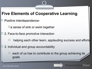 Presentation on cooperative learning | PPT
