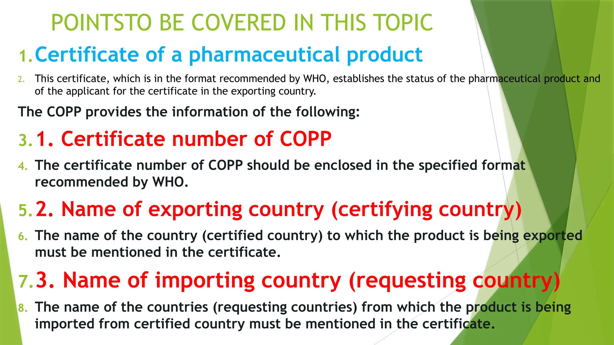 Presentation On COPPs . Certificate of pharmaceutical products.pptx