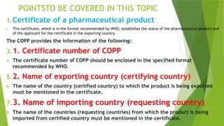 Presentation On COPPs . Certificate of pharmaceutical products.pptx
