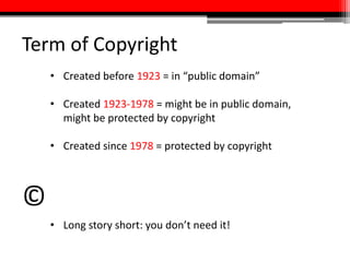 Presentation on copyright | PPTX