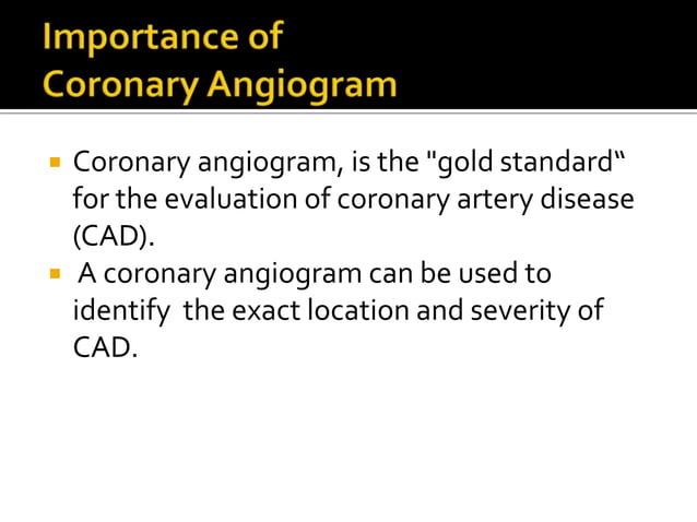Presentation on coronary angiogram faisal joel | PPT