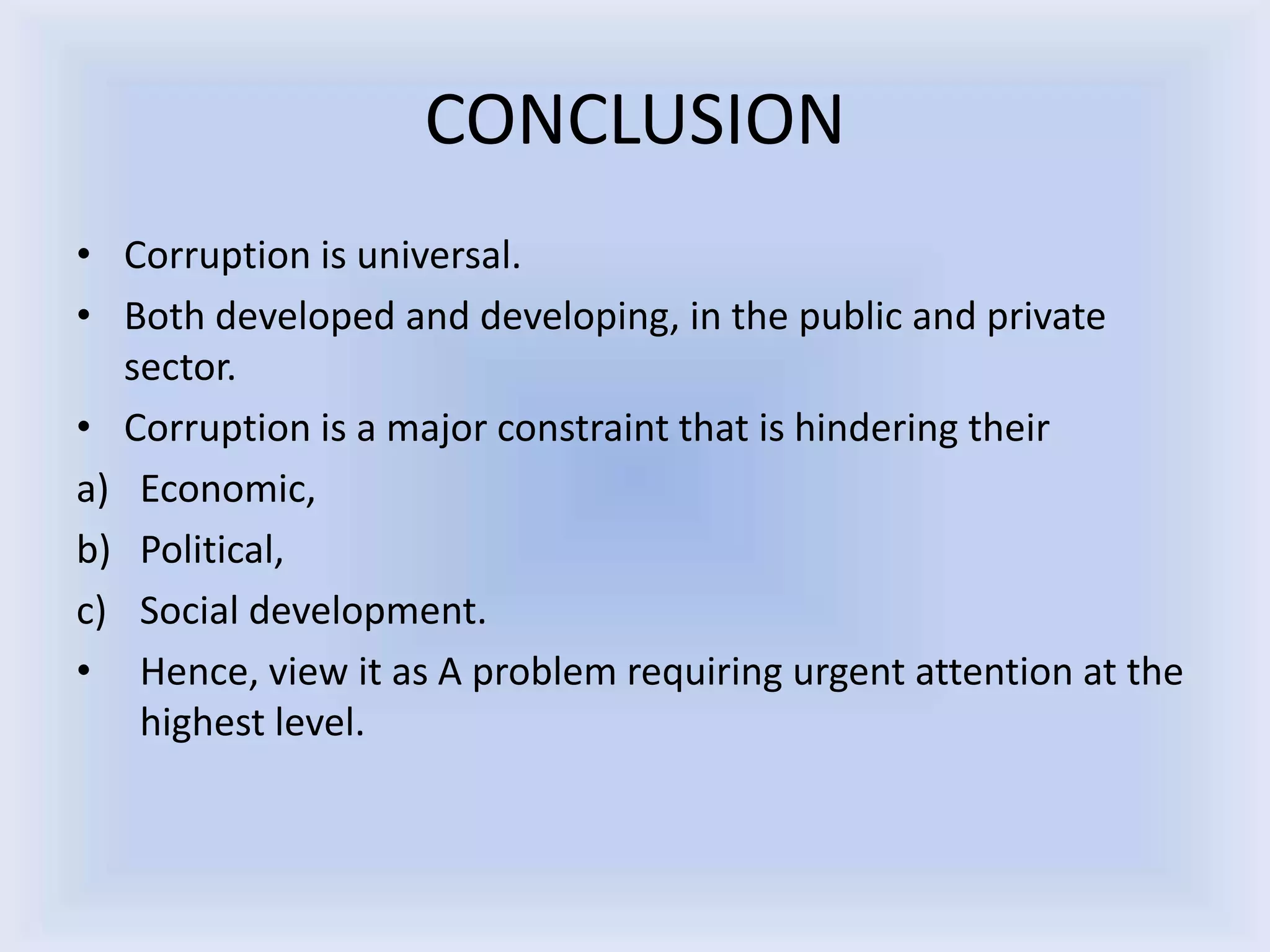 Presentation on corruption | PPT
