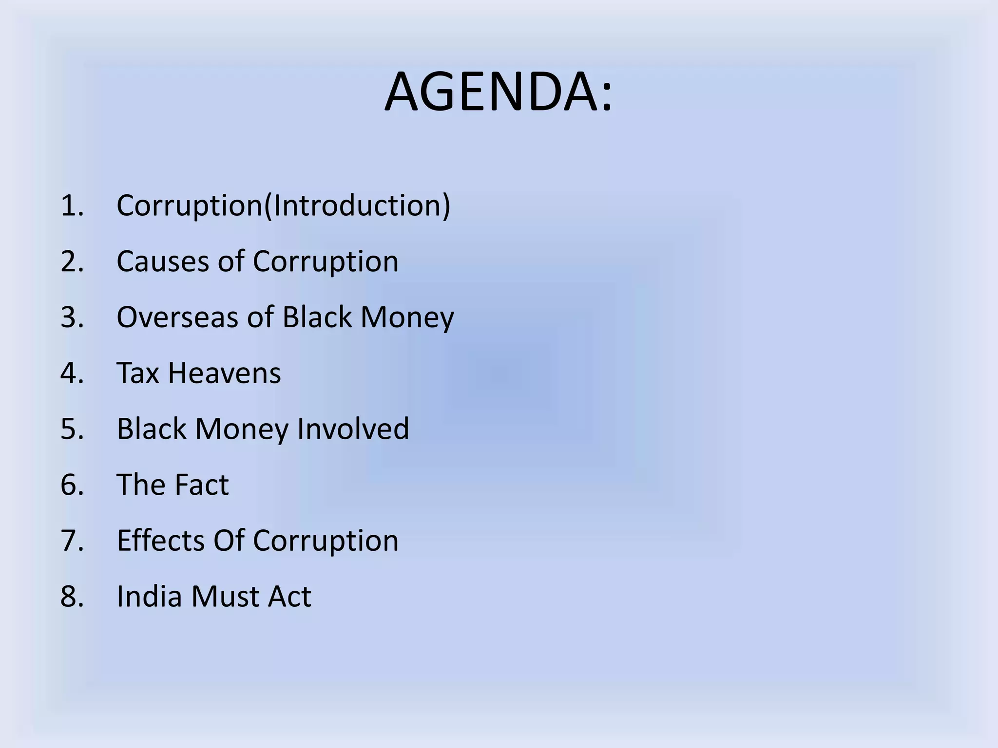 Presentation on corruption | PPT