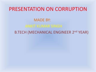Presentation on corruption | PPT