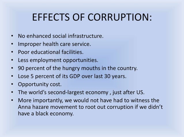 Presentation on corruption | PPT