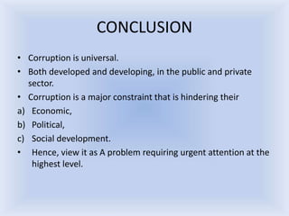 Presentation on corruption | PPT