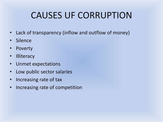 Presentation on corruption | PPT