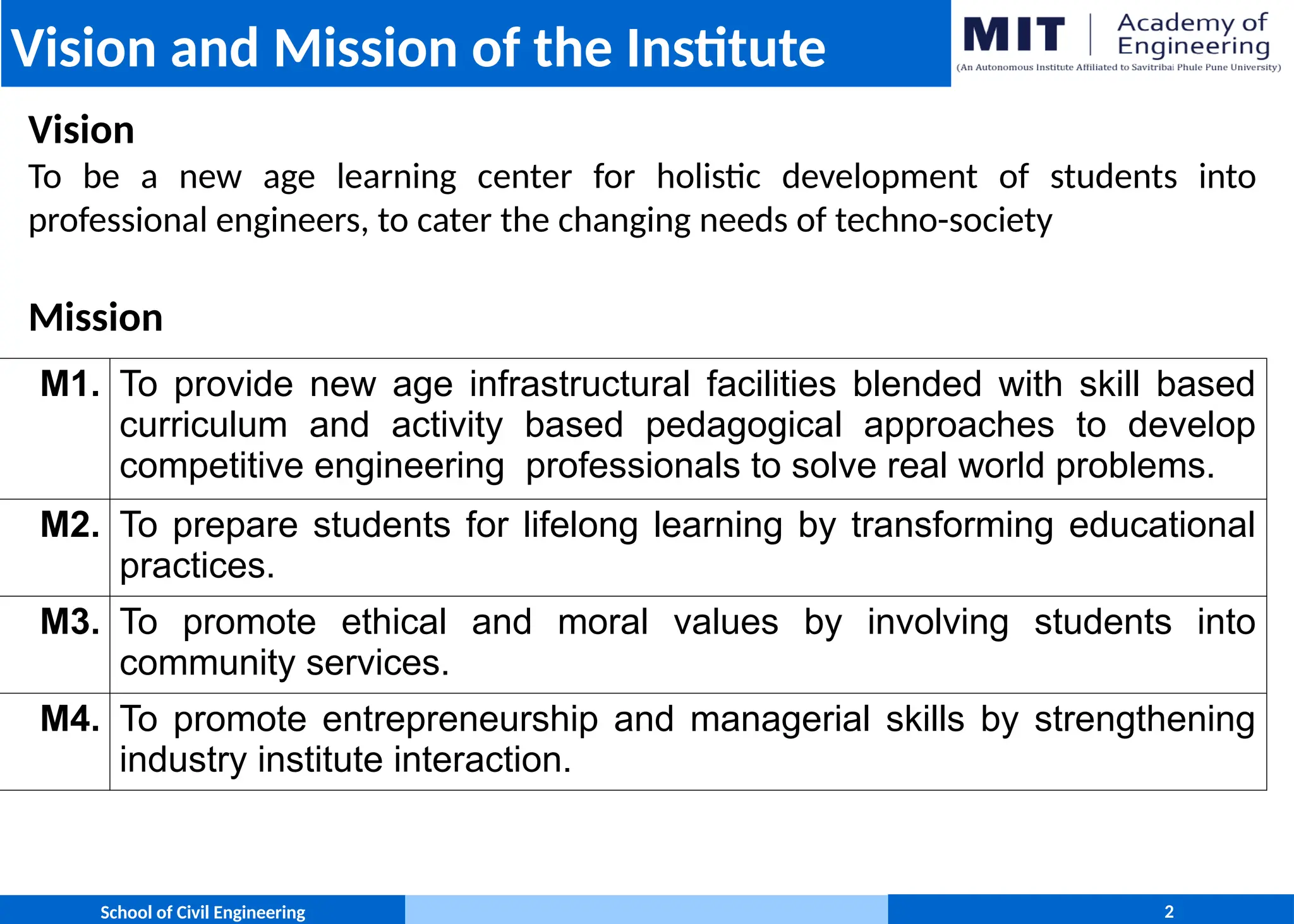 Presentation on Course outcomes Vision MIssion | PPT