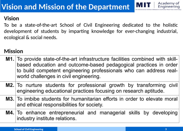 Presentation on Course outcomes Vision MIssion | PPT