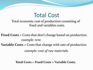 Presentation on Cost and Revenue | PPTX