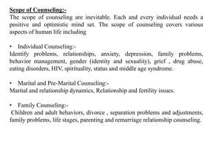 COUNSELING----- , 1st Year GNM Nursing | PPTX