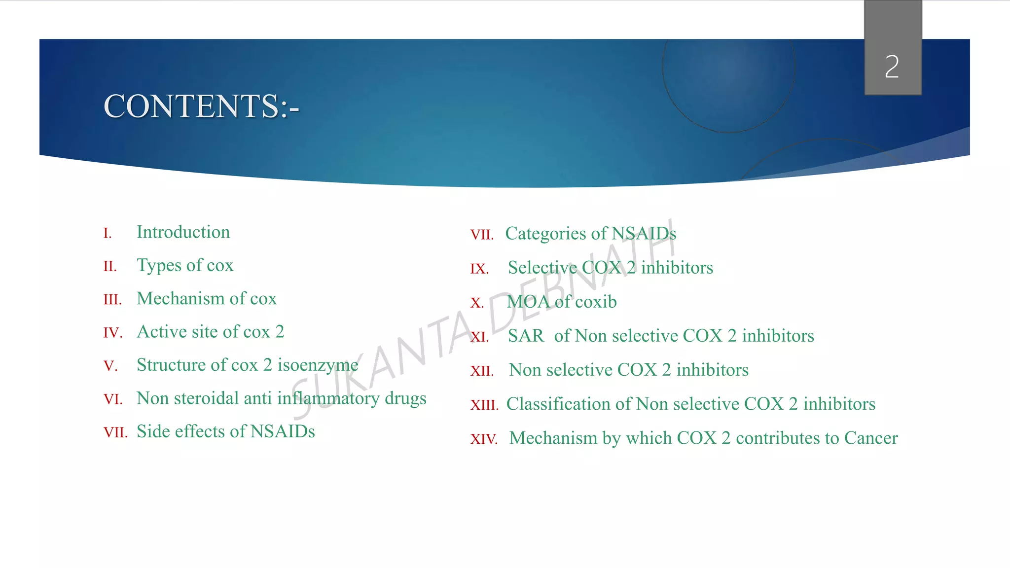 Cox 2 inhibitors | PPTX