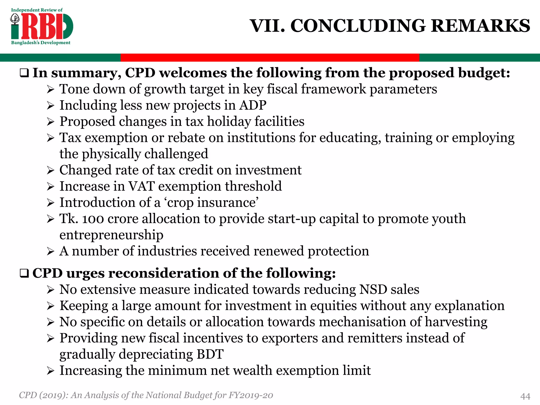 CPD Budget Dialogue 2019 | PPT