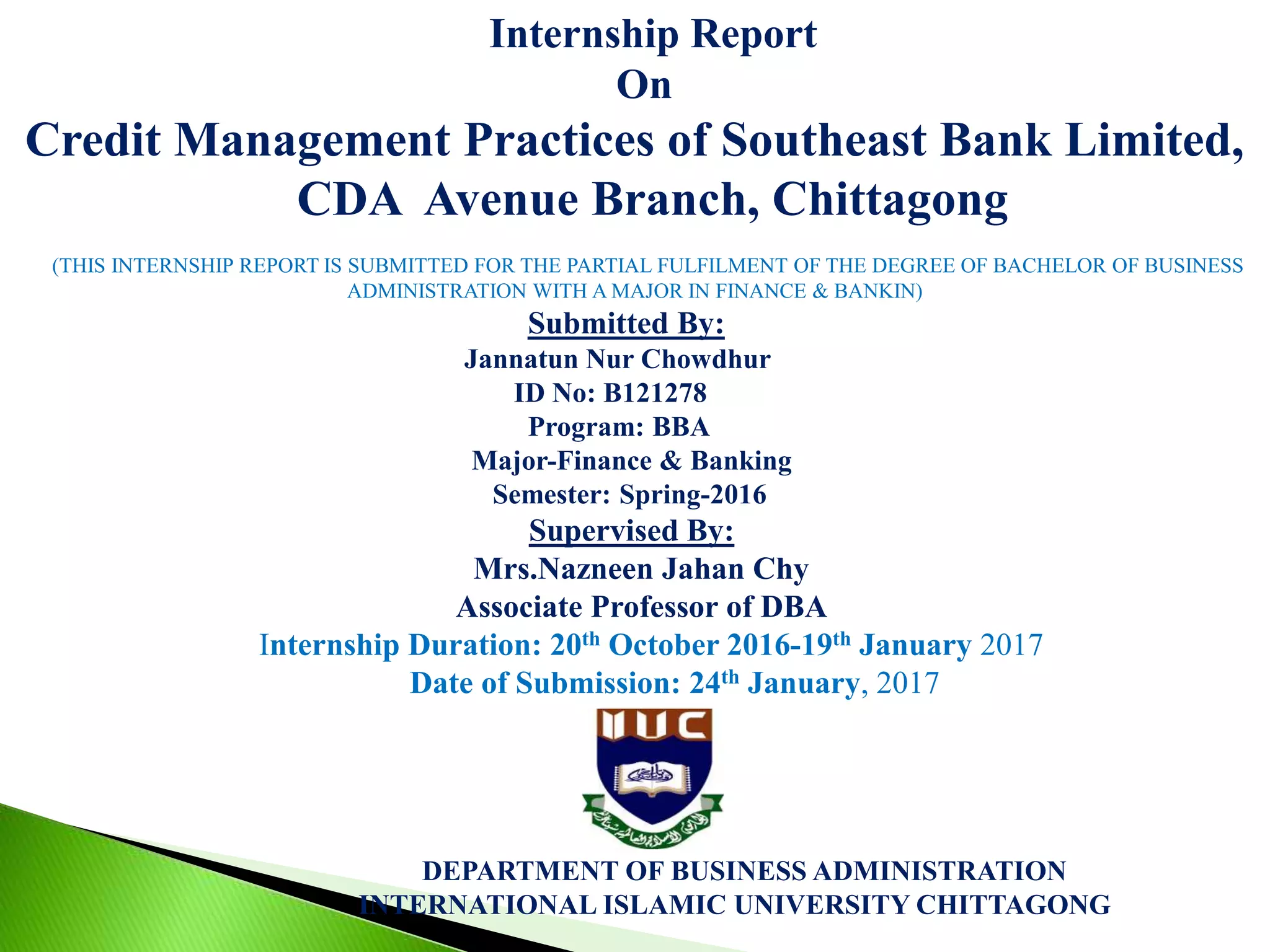 Presentation on credit management | PPTX