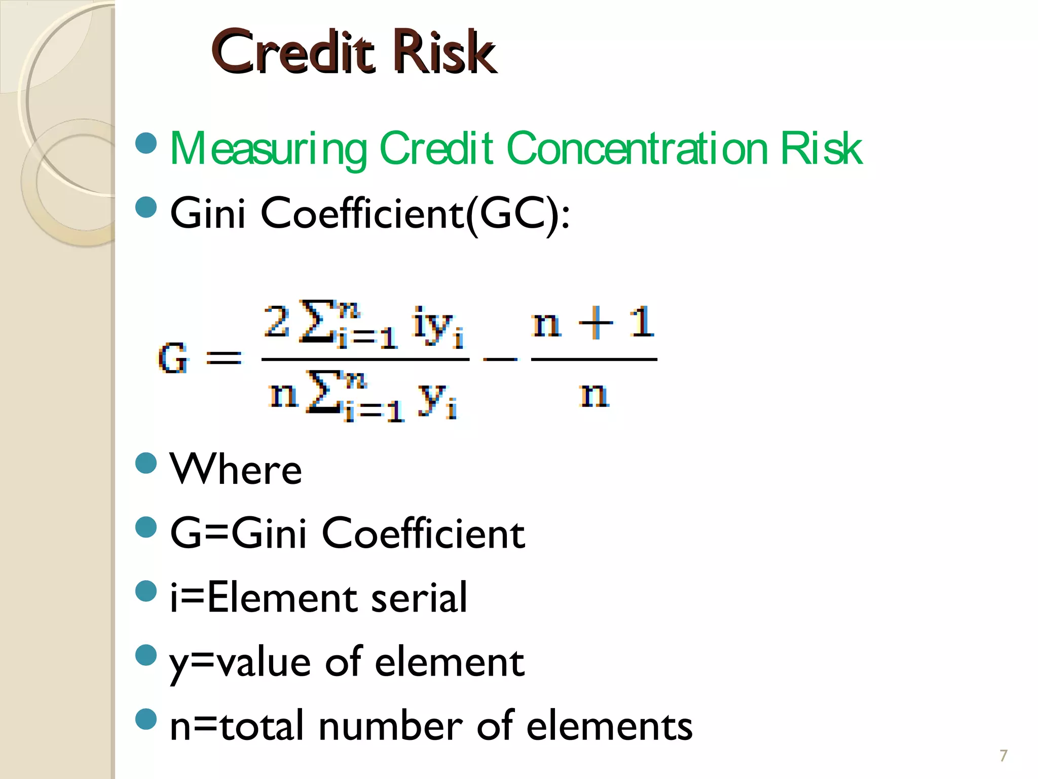 Presentation on credit risk | PPT