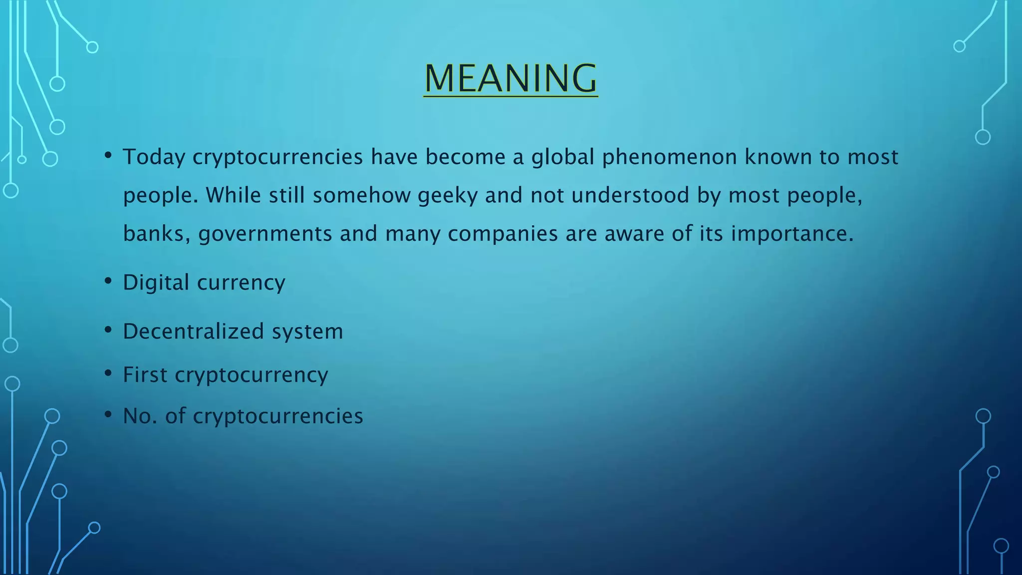 Presentation on cryptocurrency | PPTX