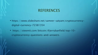 Presentation on cryptocurrency | PPTX
