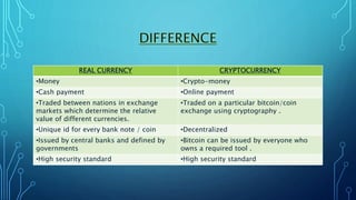 Presentation on cryptocurrency | PPTX