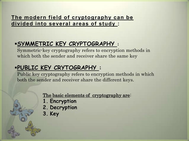 cryptography | PPTX | Information and Network Security | Computing